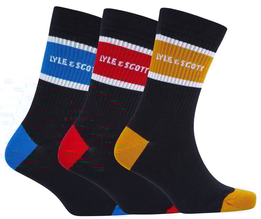 Lyle and Scott Mens Manuel Sport Socks (3 Pairs) - GolfOnline