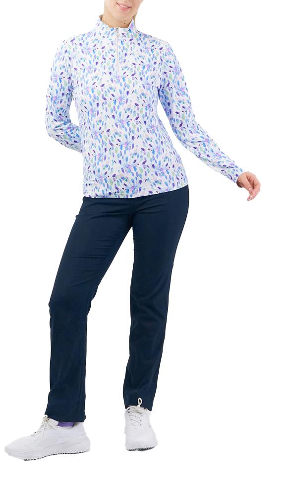 Pure Golf Ladies Serenity Mid Layer Quarter Zip Top - Opal Wish ...
