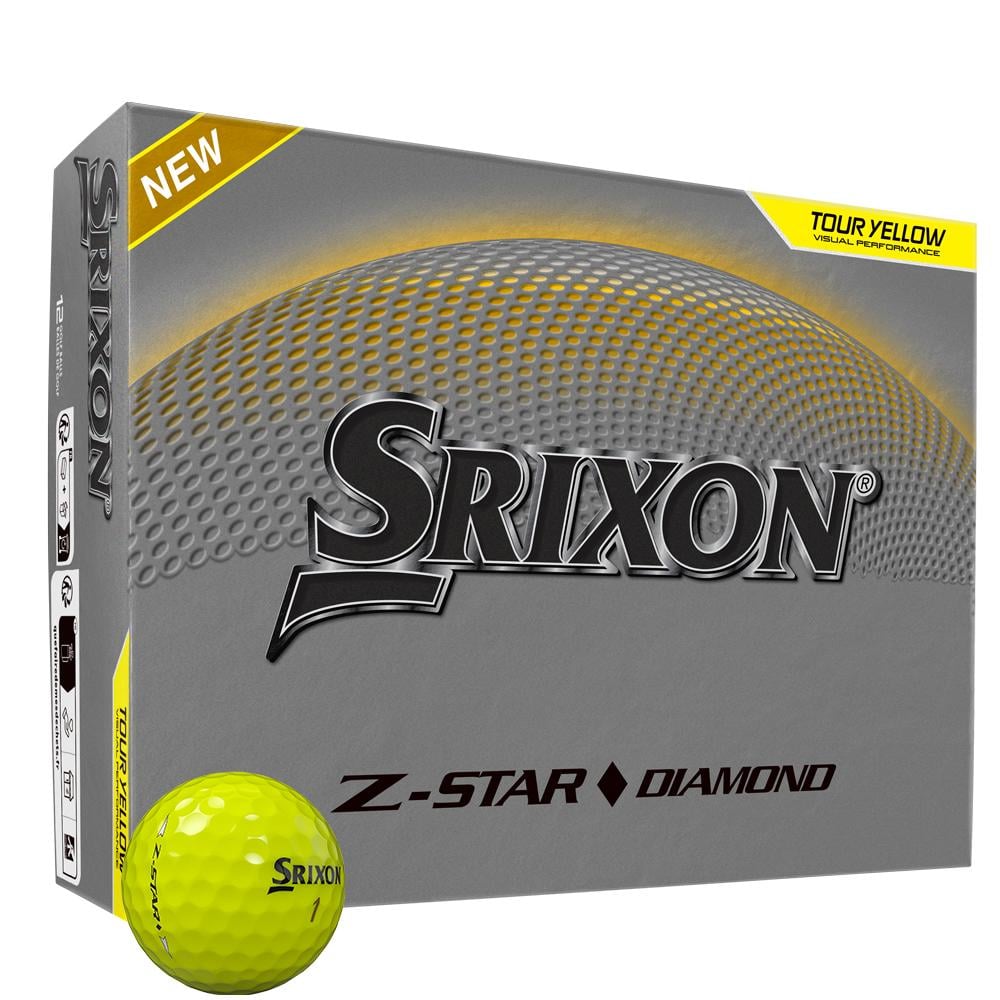 Srixon Z-Star Diamond Tour Yellow Golf Balls (12 Balls) 2025 - GolfOnline